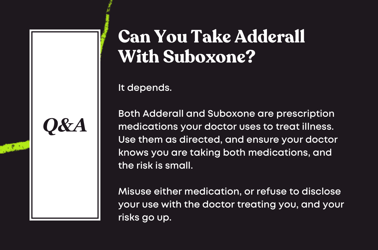 Can I Take Adderall With Suboxone Bicycle Health